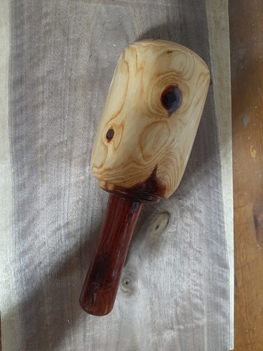 Cedar Wood Mallet Wooden Tool Carpenter Carving Woodworking Primitive ...