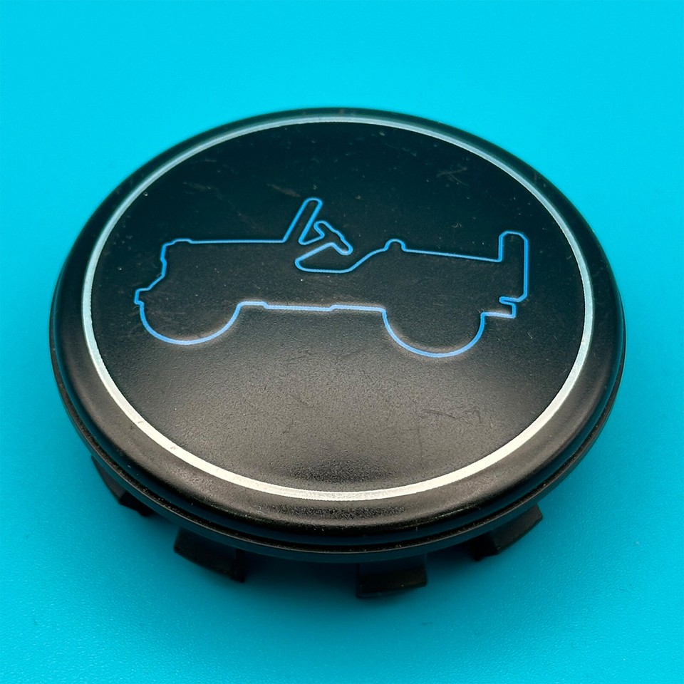 For Jeep Wrangler OEM Center Cap 2024 Black w/Blue 68550767AA A91050-H ...