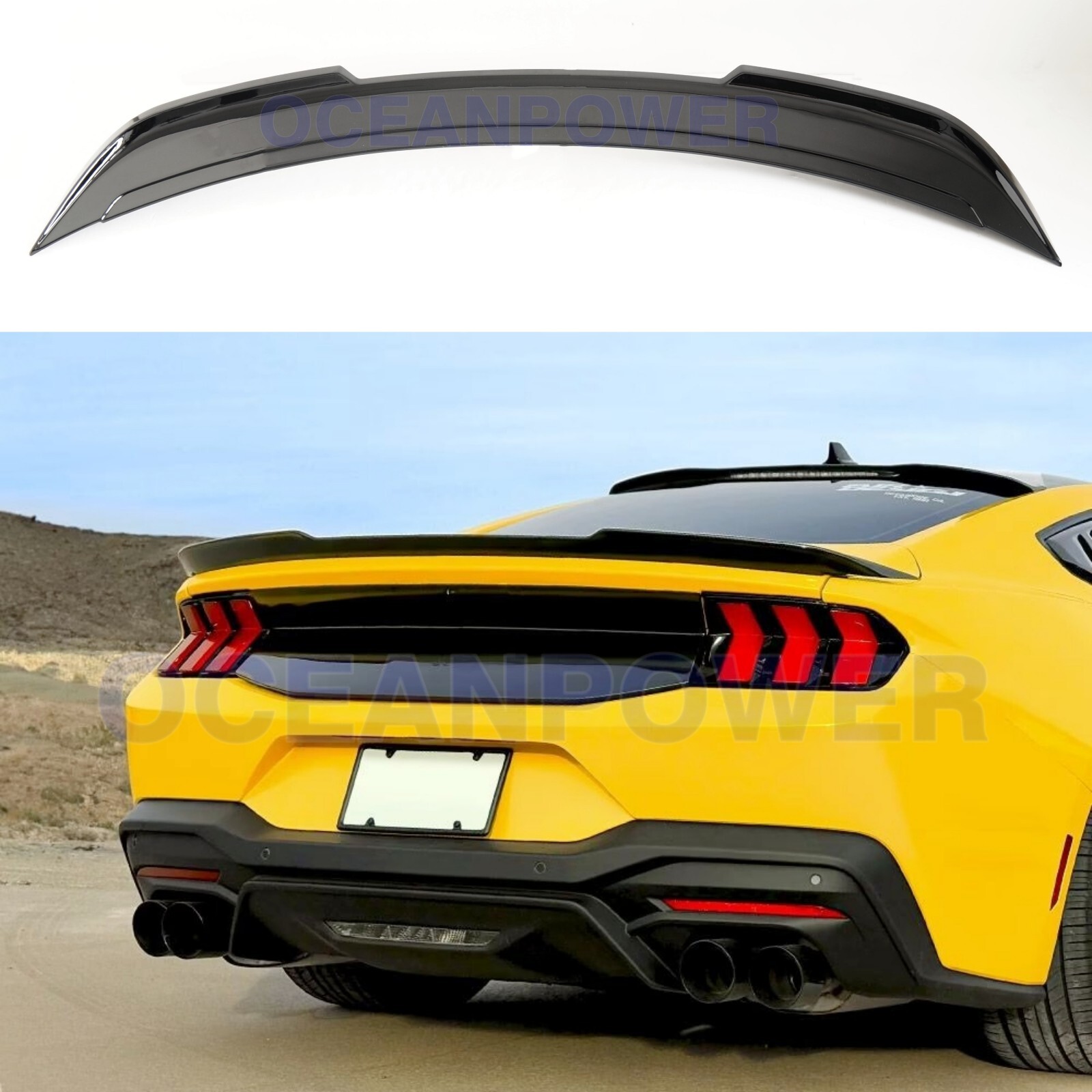 Fit 2024-26 Ford Mustang S650 Track Pack GT Rear Trunk Spoiler Wing ...
