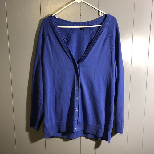 Talbots Women’s Cardigan Sweater Size Large Cotton Rayon Blue | eBay