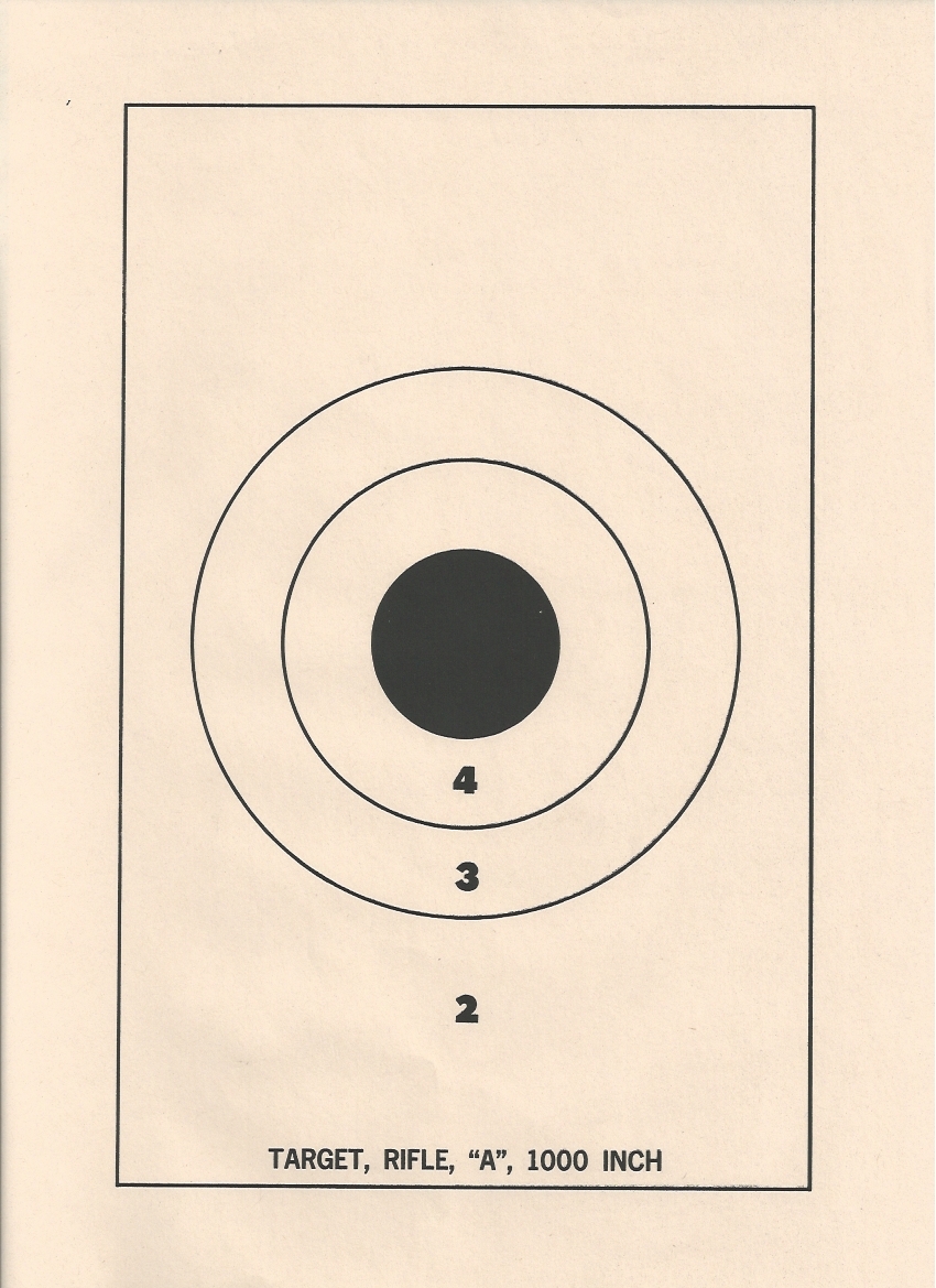 1000 Inch Rifle "A" DCM Rifle/Carbine Target, 8-1/2 x 11-1/4 (100) FREE ...