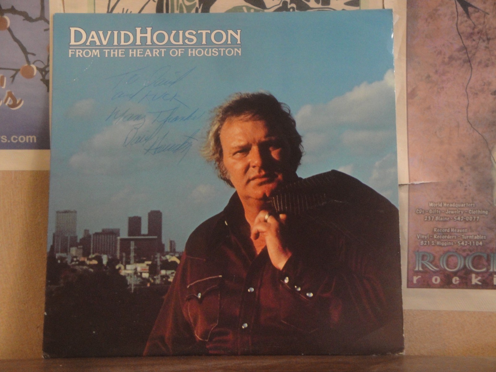 DAVID HOUSTON, FROM THE HEART OF HOUSTON - AUTOGRAPHED LP DERRICK DRC ...