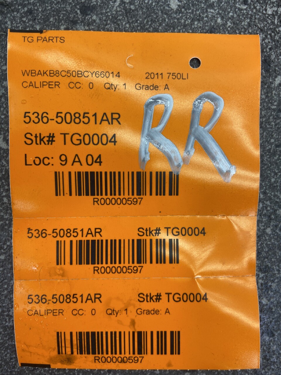 Passenger+Rear+Brake+Caliper+34216786832+Fits+2009+BMW+750i for sale ...