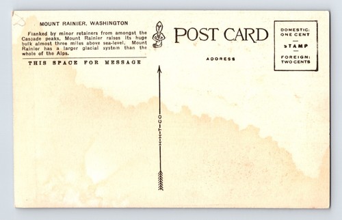 Postcard Washington Mt Rainier WA Landscape 1910s Unposted Divided Back ...