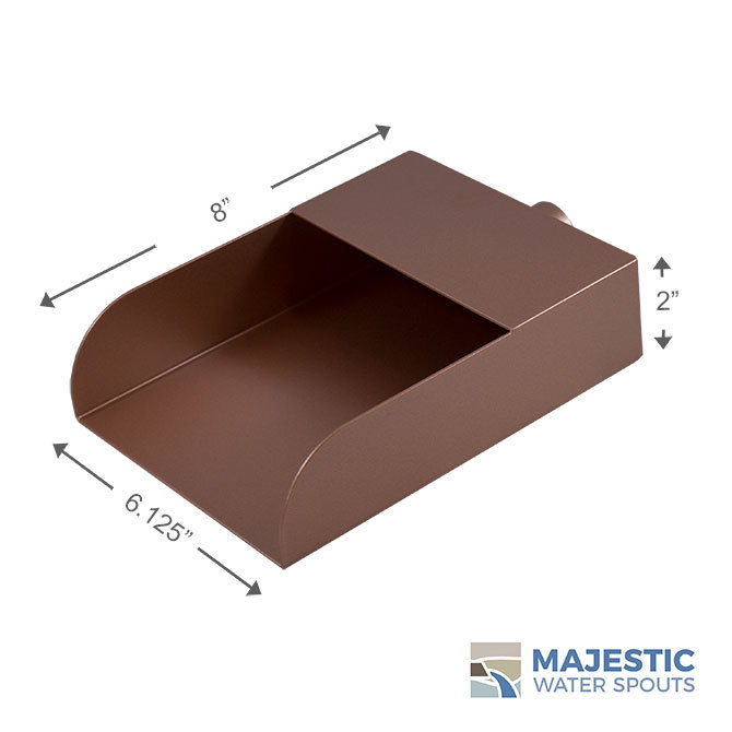 MOSEGI 6” RECTANGULAR WATER FOUNTAIN SPOUT/SCUPPER - COPPER STYLE | eBay