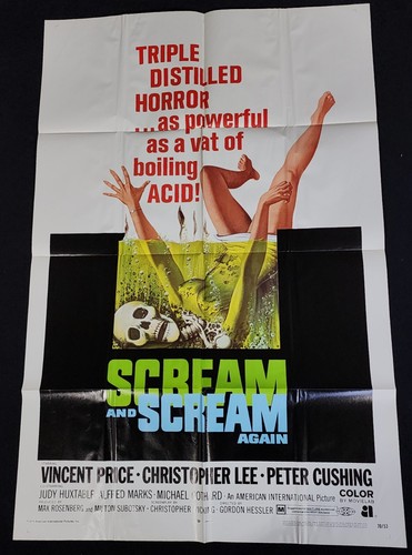 SCREAM AND SCREAM AGAIN 1970 * VINCENT PRICE * CHRISTOPHER LEE * PETER ...