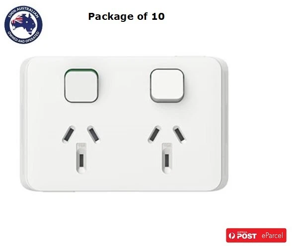 Clipsal Iconic 3025 VW Double Power Point GPO 10Amp 250v, 58% OFF