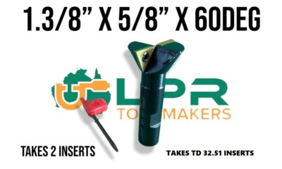 Dovetail Cutter Indexable Carbide Insert - 60° Angle 1-3/8" OD 5/8 ...