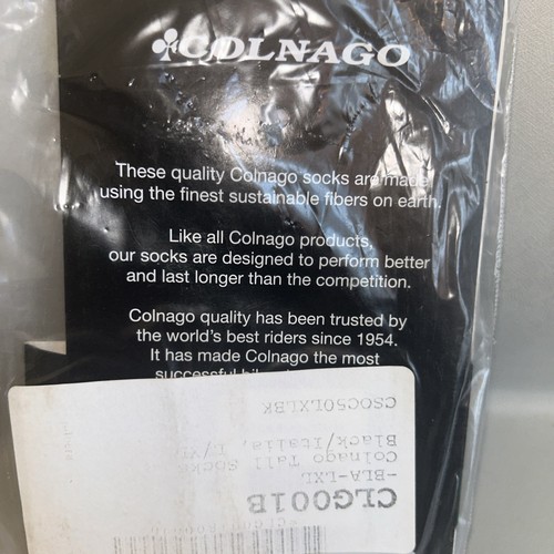 COLNAGO Sport Socks L/XL Tall Men’s 10-13 black green, white Red New ...