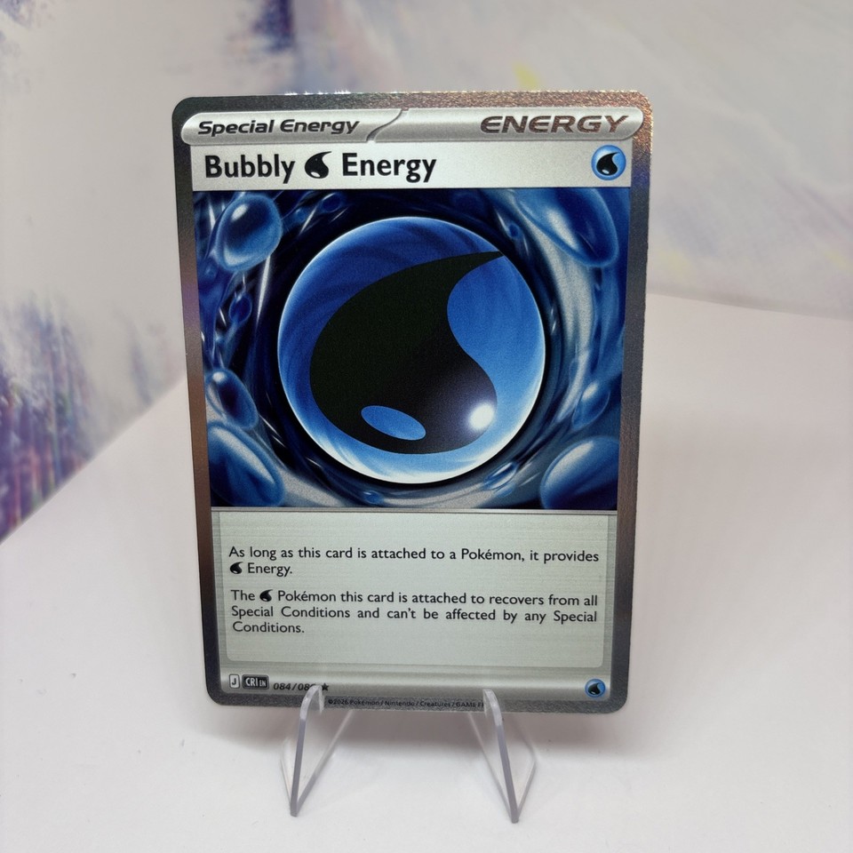 Pokémon TCG Bubbly Energy Special Energy Holo Rare 084/086 CRI 2026 ...