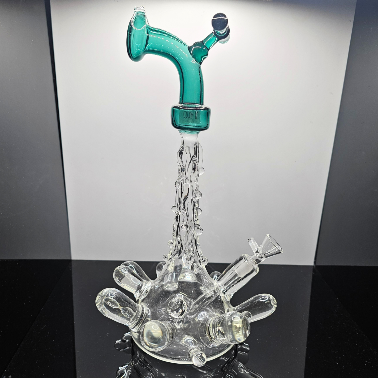 Greg Schlesinger Handmade USA Glass Water Pipe 11" Faucet Design Art ...