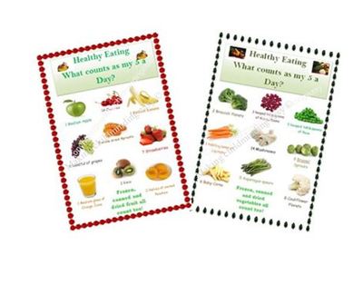 My Healthy Eating 5 A Day A4 readymade Poster- Childminder-Nursery ...