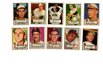 1952 Topps St. Louis Browns Near Team Set 19/22 CARDS NO HI #'S LOW ...