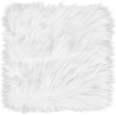 10 Inches Mini Square Faux Fur Rug， Small Fluffy Area Rug Cushion for ...