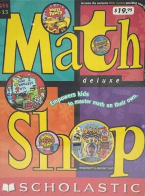 Math Shop Deluxe PC CD kids learn factors primes fractions count money ...