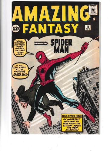 AMAZING FANTASY #15 First Spiderman Marvel Exact Photocopy of the ...