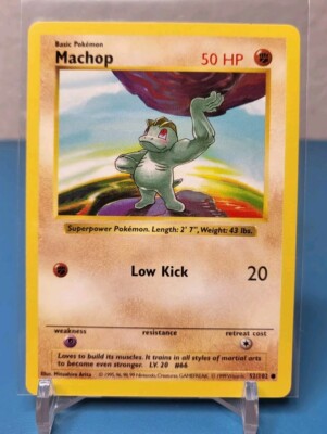 Machop 52/102 Shadowless Base Set Pokemon Card | eBay