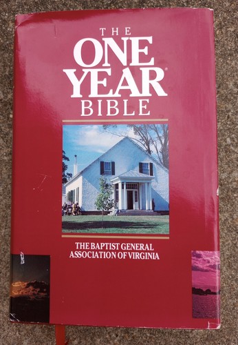 Bible One Year Study NLT Hardcover 1986 Tyndale Va Baptist English ...