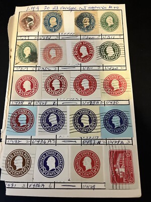 20 Old Envelope Cut Squares M/U Stamps- Lot A-74870 | eBay