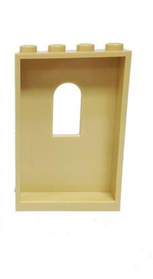 Lego 1x4x5 Panel Wall with Window Building Parts Castle White Tan House ...