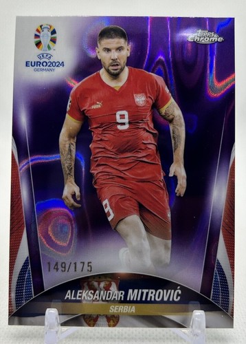 2024 Topps Chrome Uefa Euro - Aleksandar Mitrovic #22 Purple Lava ...