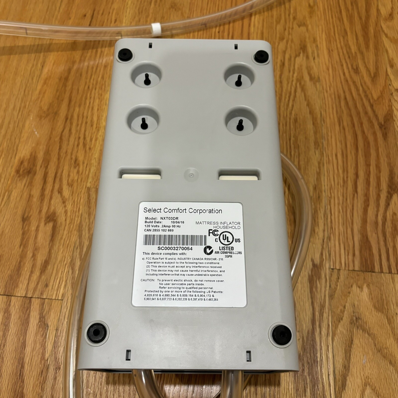 Sleep Number Select Comfort NXT03DR Dual Hose Air Pump with Remote ...