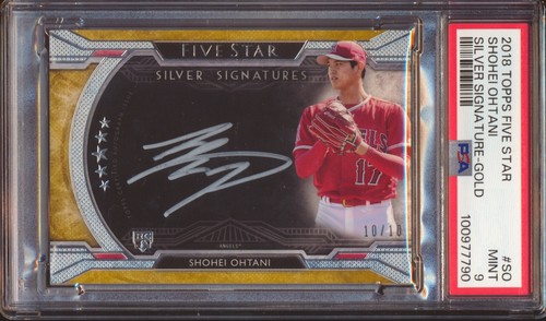 2018 TOPPS FIVE STAR SHOHEI OHTANI GOLD AUTO AUTOGRAPH 10/10 PSA 9! | eBay