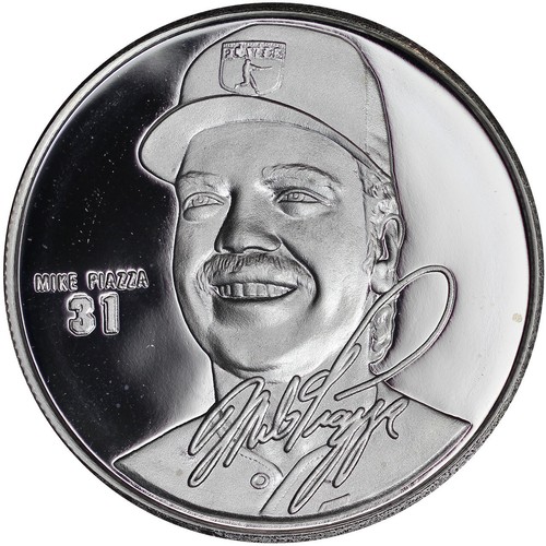 Highland Mint MLB Mike Piazza 1 oz .999 Fine Silver Round | eBay