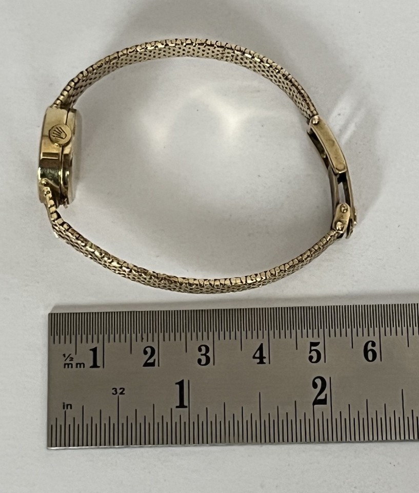 Rolex Ladies 14kt Yellow Gold Dress Watch w/ Integrated 14kt Gold ...