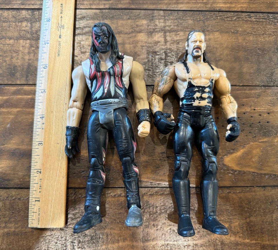 2004 Jakks WWE Summer Slam Undertaker & 2001 Titan Tron Kane Action ...