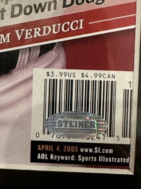 Derek Jeter Signed Sports Illustrated Magazine Johnny Damon Autograph ...