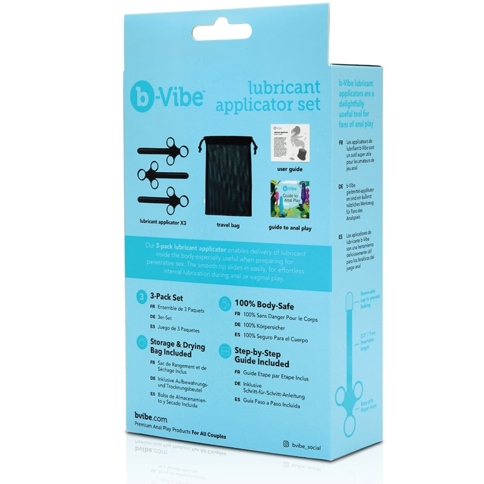 b-Vibe Lube Applicator 3 pck Set Lubricant Shooter Launcher Discreet ...
