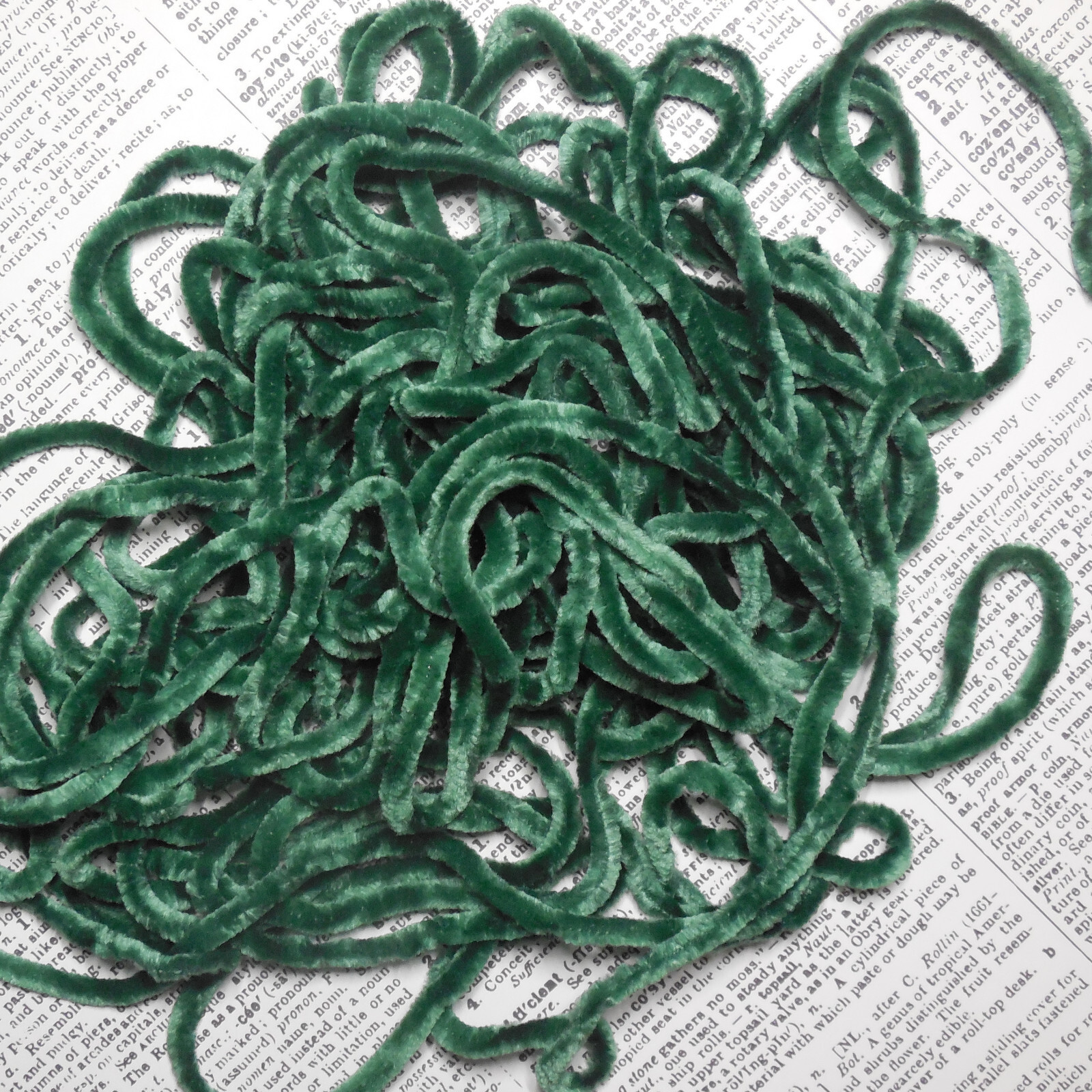 Art Yarn Fiber Pine Green Velvet 12 Yds Crafts Scrapbook Journal Gift ...