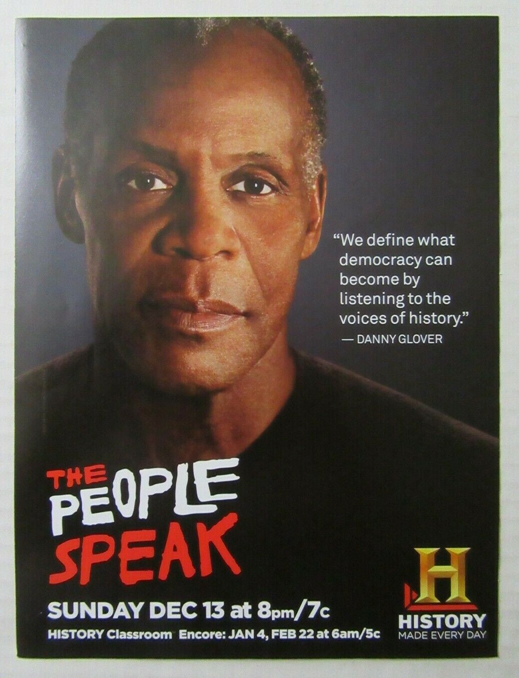 2009 The History Channel Ad - THE PEOPLE SPEAK TV Show w/ Danny Glover ...