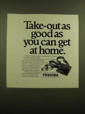1988 Toshiba Portable CD Player Ad - Take-Out as Good As You Can Get at ...