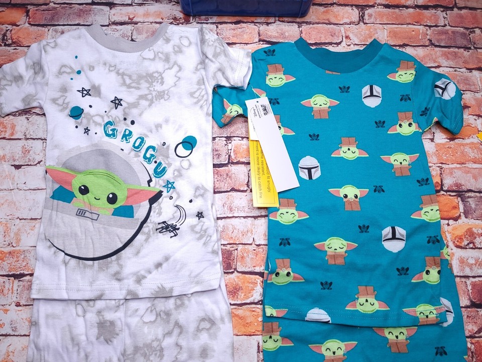 Toddler Boys 4T 4pc Star Wars Baby Yoda Grogu 2 Pajama Sets Pajamas ...