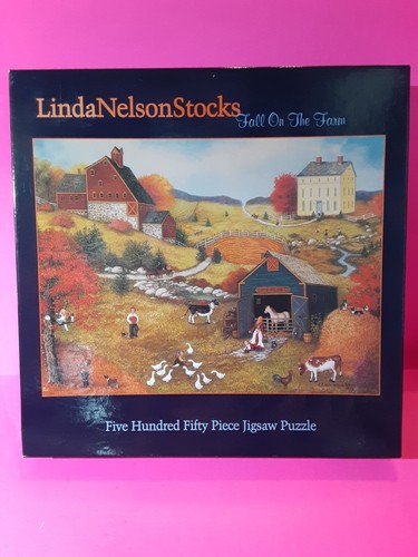 Linda Nelson Stocks FALL ON THE FARM 550 Piece Jigsaw Puzzle Ceaco NEW ...