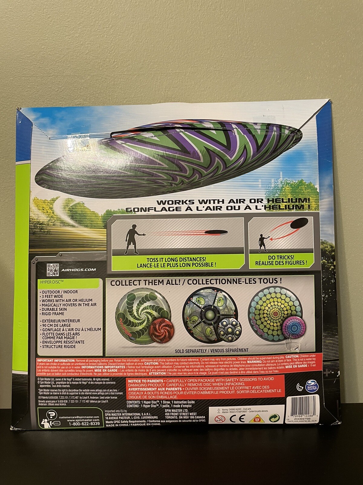 AIR HOGS HYPER DISC Giant 3’ Wide Hovering Disc - Zig Zag - New! | eBay