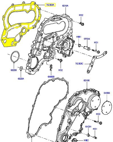 GENUINE LAND ROVER INNER GASKET TIMING ENGINE COVER LR2 NEW LR025790 | eBay