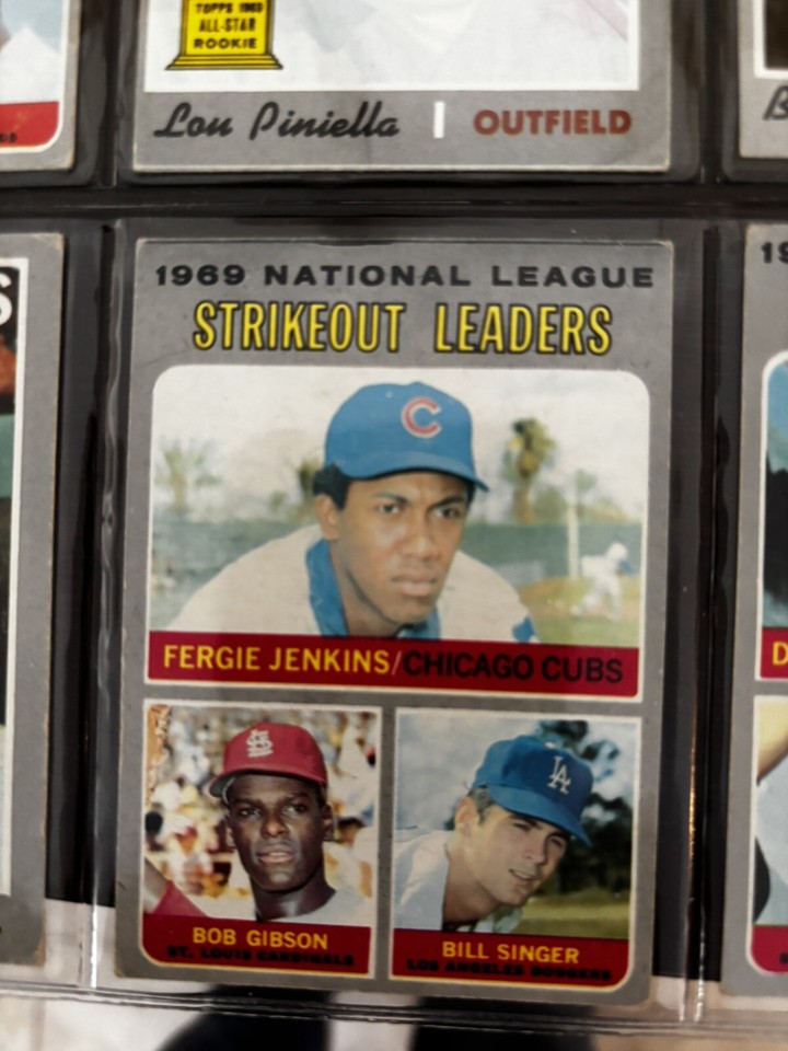 LOT of 9 Topps 1970 Adsorted Cards Gibson Jenkins McCovey Aaron Palmer ...