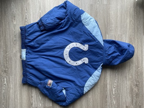 Vintage Indianapolis Colts Jacket Mens L Blue Starter Pro Line Puffer ...