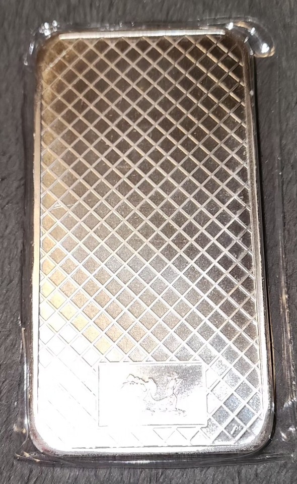 10 oz. Silver Silvertowne Eagle Design Bullion Bar of .999 Fine Silver ...