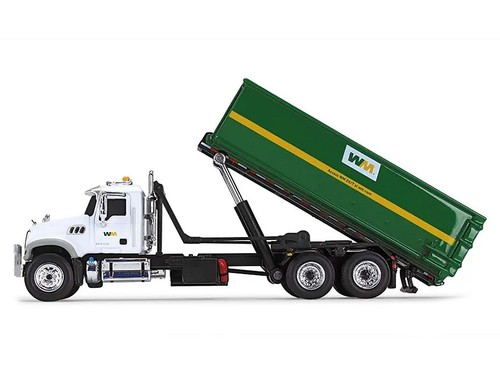 Mack Granite MP Refuse Garbage Truck with Tub-Style Roll-Off Container ...