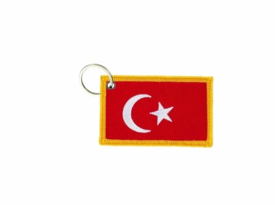 Key Ring Keys Key Embroidered Badge Patch Badge Flag Turkey Turks | eBay