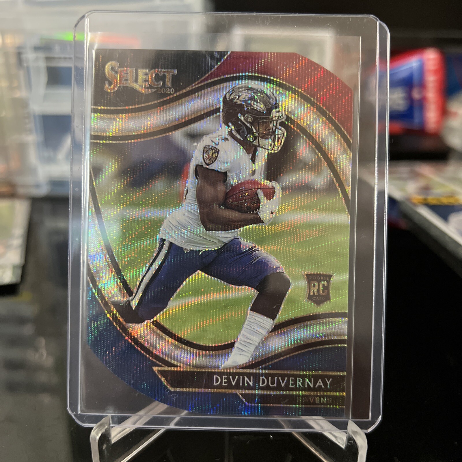 Devin Duvernay Rookie Card Red, White and Blue Field Level Die Cut ...