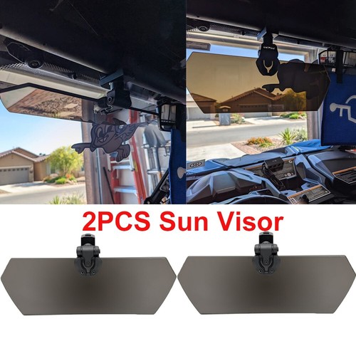 2PCS Sun Visor Shade 1.25''-2'' for Polaris Ranger Can Am Universal ...