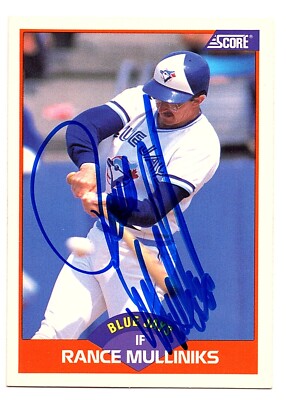 Rance Mulliniks Autograph On a 1989 Score - Toronto Blue Jays | eBay