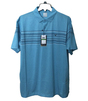 $78 NEW Callaway Mens Polo Shirt Opti-Dri Teal Blue Sun Protection ...