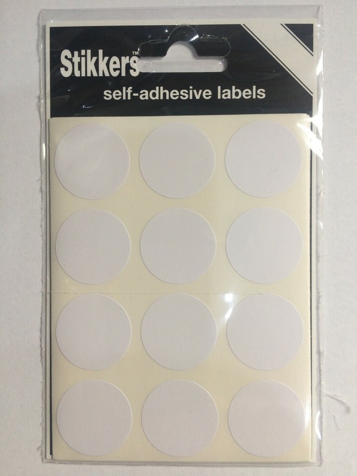 White Small Sticky Labels Price Stickers Tags Blank Self Adhesive | eBay UK