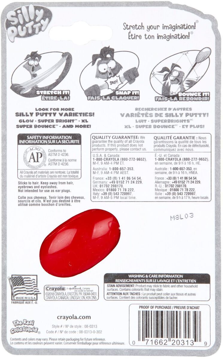 Crayola Silly Putty - Original Classic 'Egg' Packaging - New, Sealed | eBay